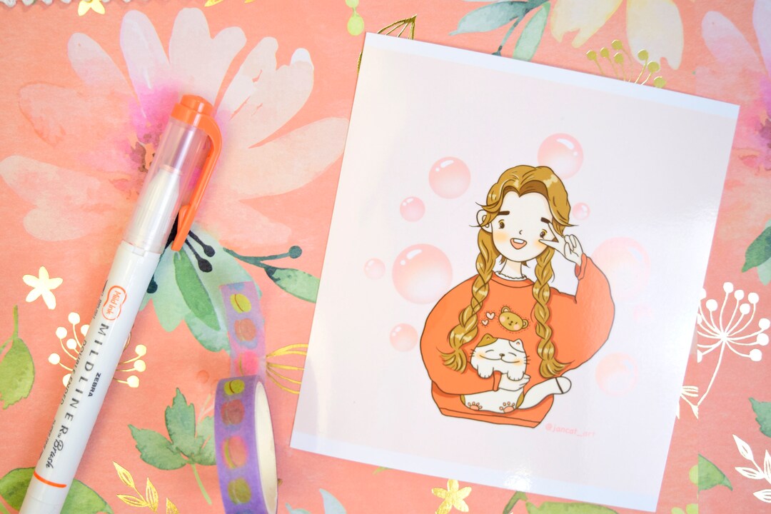 Cute Digital Art Print Cute Character Illustration Kawaii - Etsy