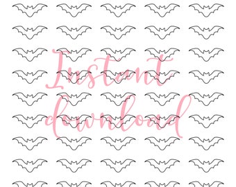Bat Royal Icing Transfer Template - Etsy