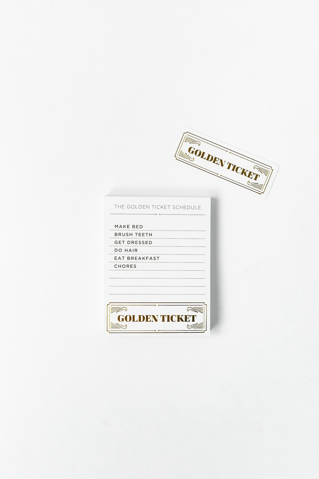 Golden Ticket Chore Chart- Kid Version - Etsy