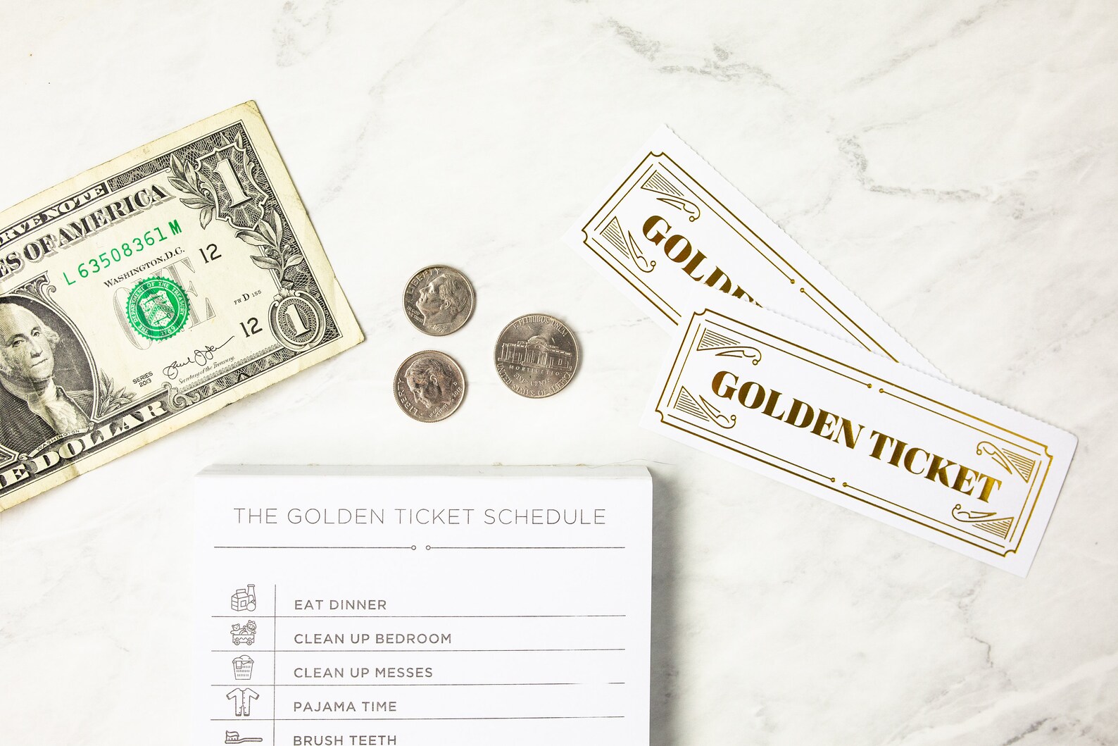 Golden Ticket Chore Chart- Kid Version - Etsy