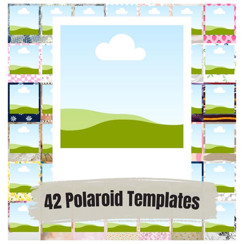 Printable Polaroid Photo Templates Polaroid Editable Photo Templates ...