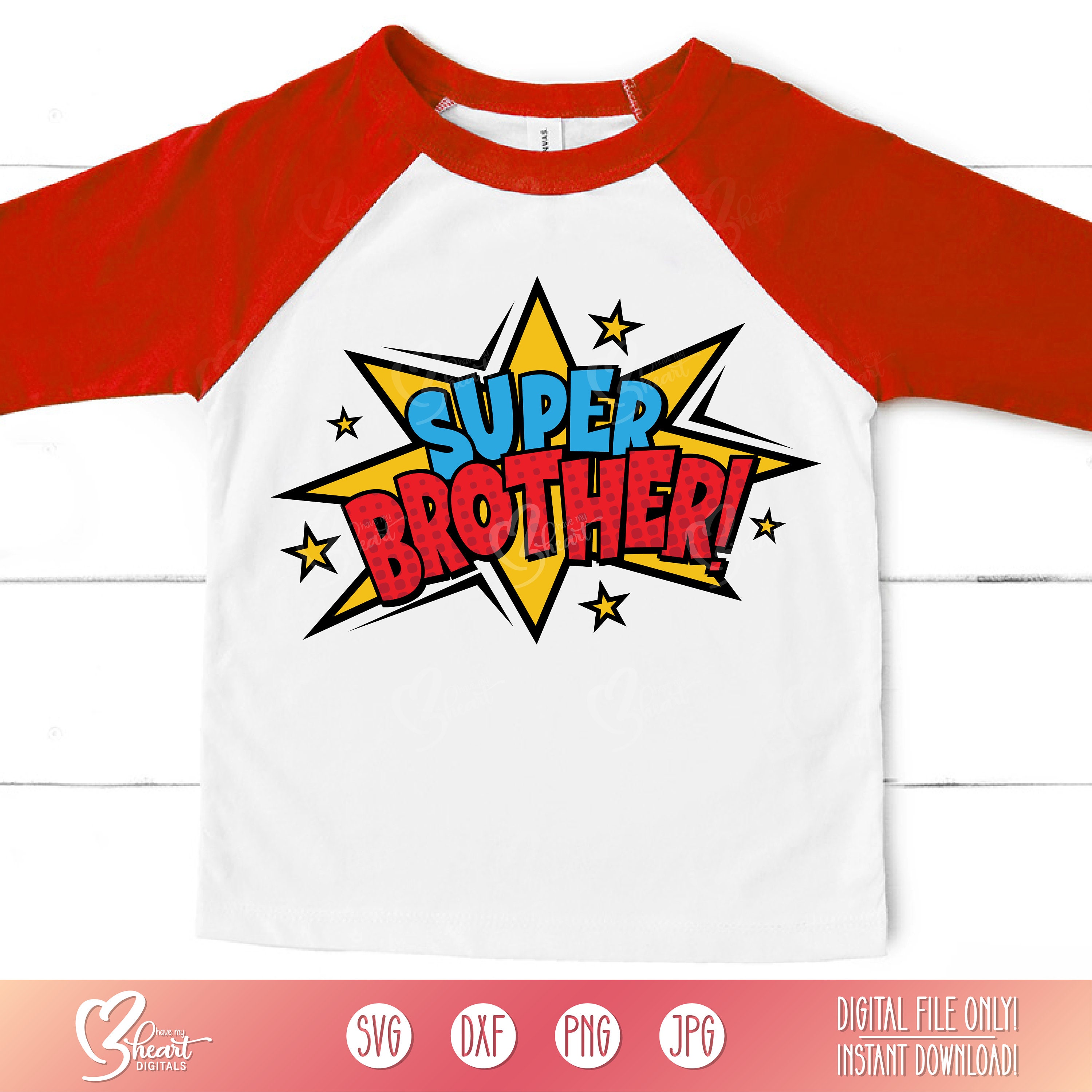 Super Brother SVG Comic Brother Shirt Hero T-shirt Brother - Etsy UK