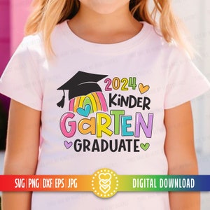 2024 Kinder Graduation SVG, Graduation Rainbow SVG, Kinderergarten Grad ...