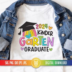 2024 Kinder Graduation SVG, Graduation Rainbow SVG, Kinderergarten Grad ...