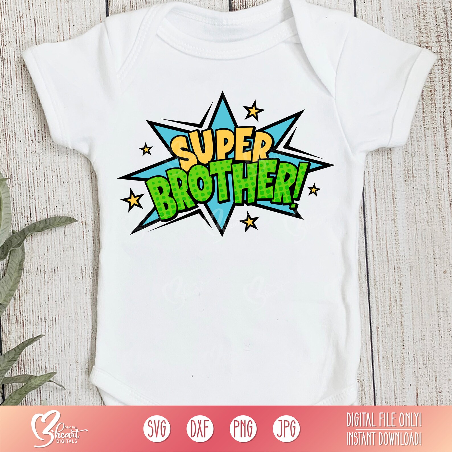 Super Brother SVG Comic Brother Shirt Hero T-shirt Brother - Etsy UK