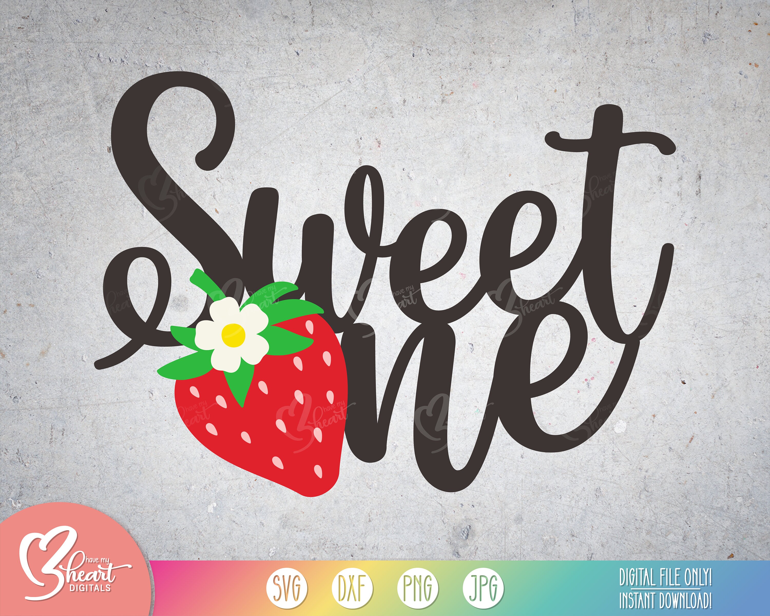 Sweet One SVG First Birthday Shirt Strawberry Birthday Cake - Etsy