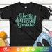 Hello First Grade SVG, First Day of School Cut File, Retro Back to ...