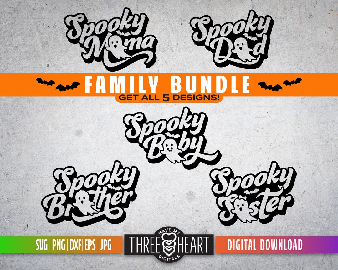 Spooky Family SVG, Family Halloween Shirt, Spooky Mama SVG, Spooky Dad ...