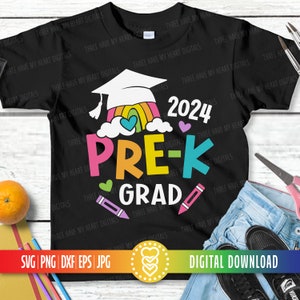 2024 Pre-k Graduation SVG, Graduation Rainbow SVG, Preschool Grad Cut ...