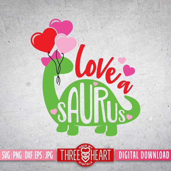 Dinosaur Valentine Clipart - Etsy