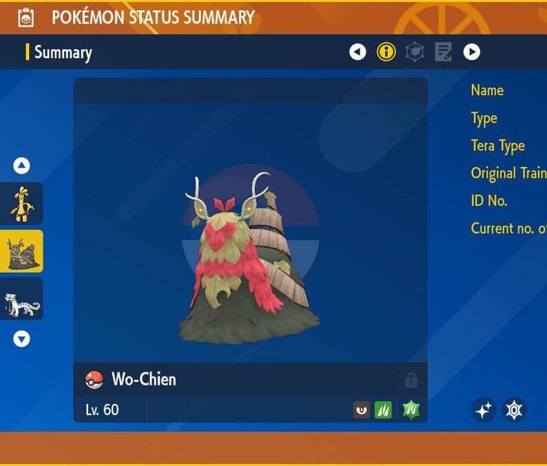 Pokemon Scarlet and Violet 6IV Shiny Shrine Legendary Wo-chien - Etsy