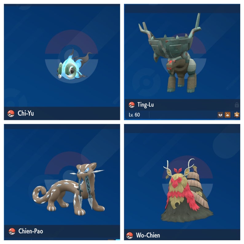 Pokemon Scarlet and Violet 6IV Shiny Shrine Legendary Wo-chien - Etsy