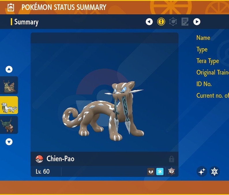 Pokemon Scarlet and Violet 6IV Shiny Shrine Legendary Wo-chien - Etsy