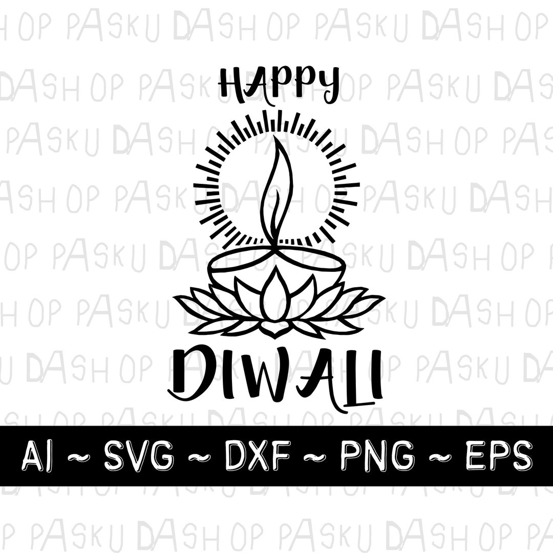 Happy Diwali SVG, Diwali Printable File, Diwali Clipart, Diwali Vector ...