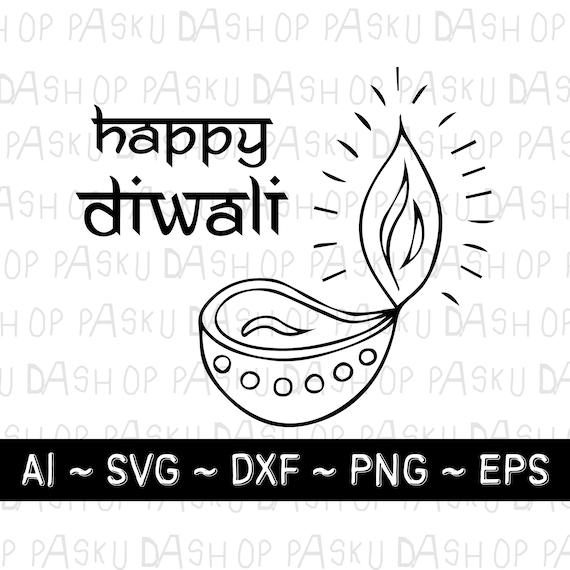 Happy Diwali SVG Diwali Printable File Diwali Clipart | Etsy