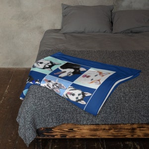 Husky Patchwork Quilt-inspired Sherpa Throw Blanket - Etsy