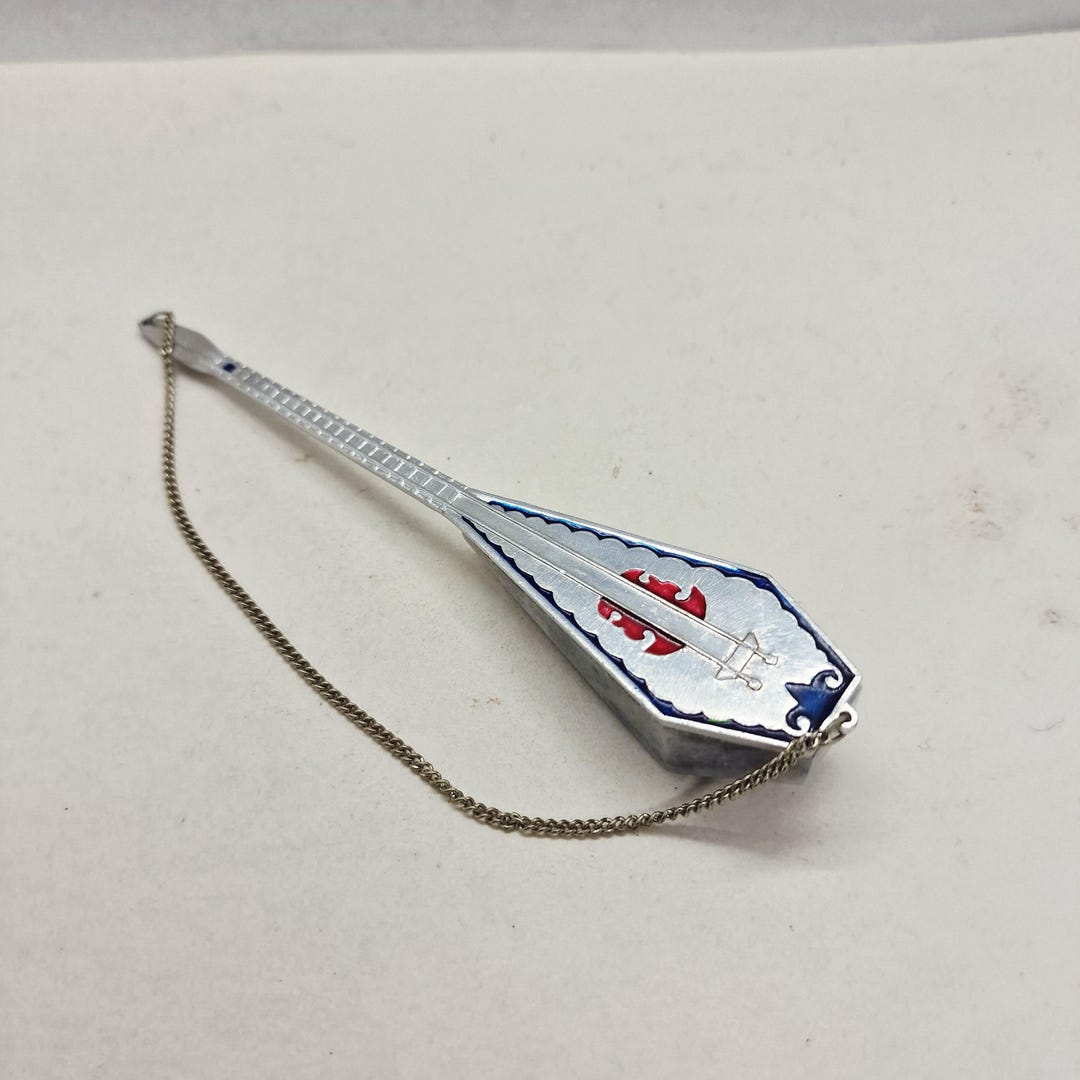 Soviet Vintage Dombra String Instrument Souvenir Pendant Made in ...