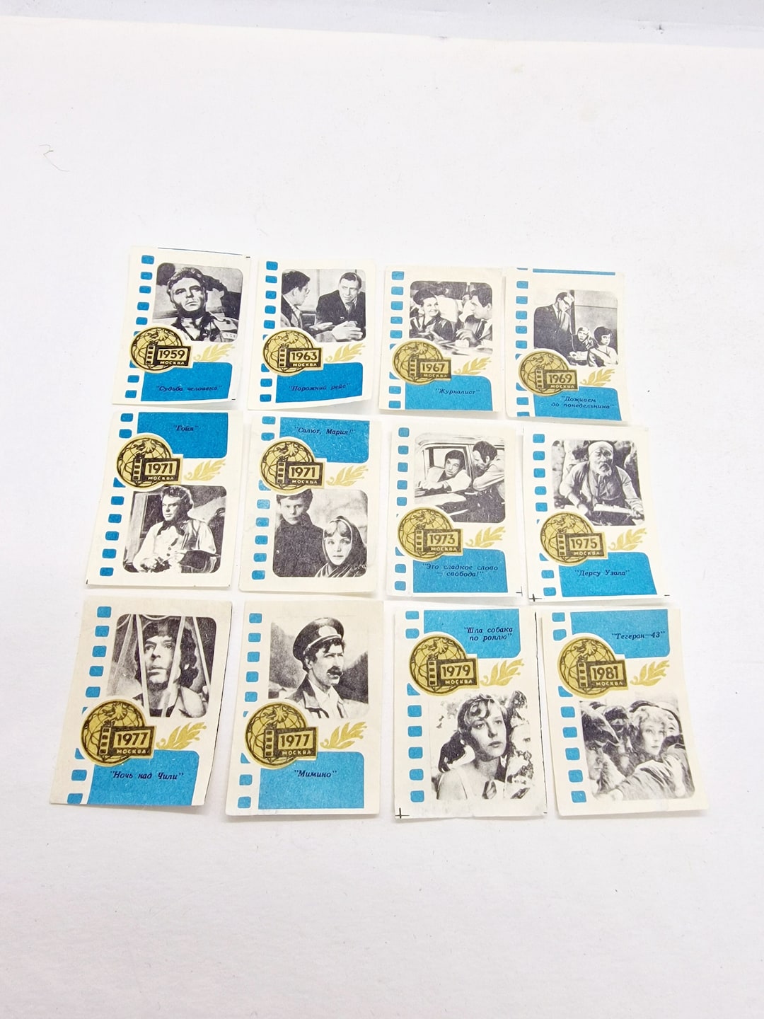 Soviet Vintage Set of 12 Match Labels "soviet Movies" Made in USSR in ...