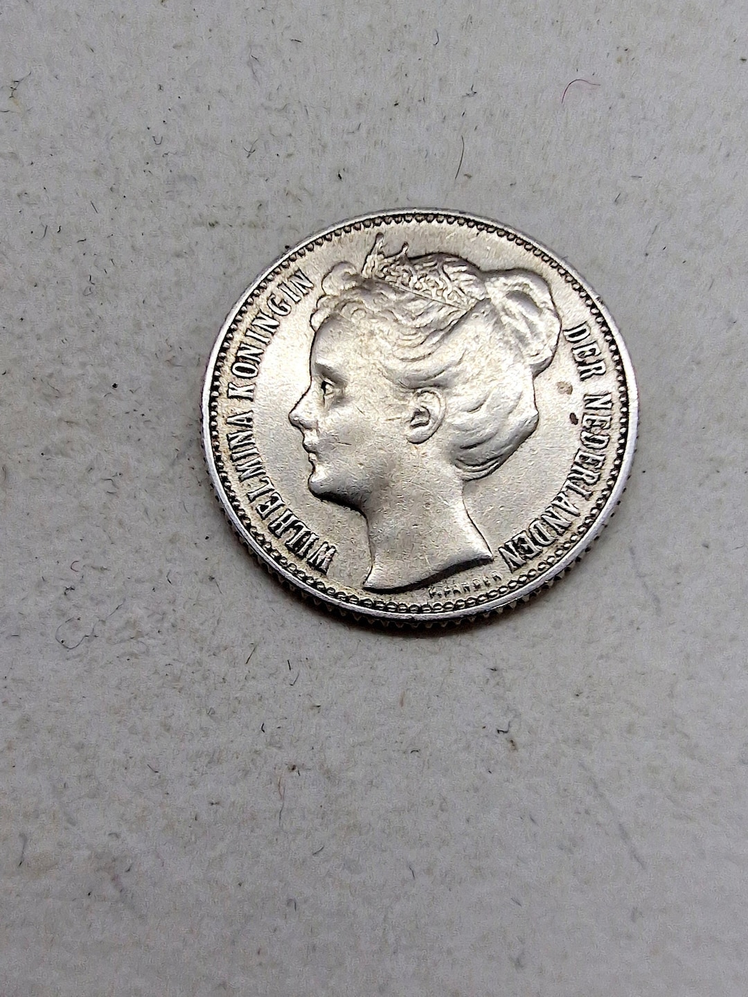 Antique Netherlands 1907 Silver Coin 1/2 Gulden - Wilhelmina - Etsy