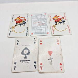 Vintage Austrian Playing Cards platnik Vienna 54 Playing Cards Made in ...