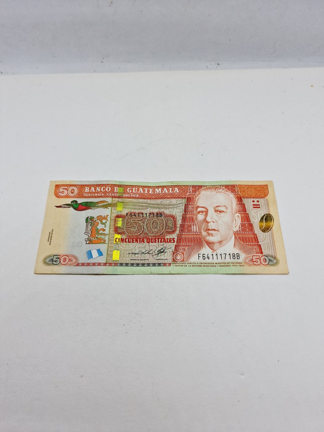 50 Quetzales GUATEMALA Banknote of 2013 - Etsy