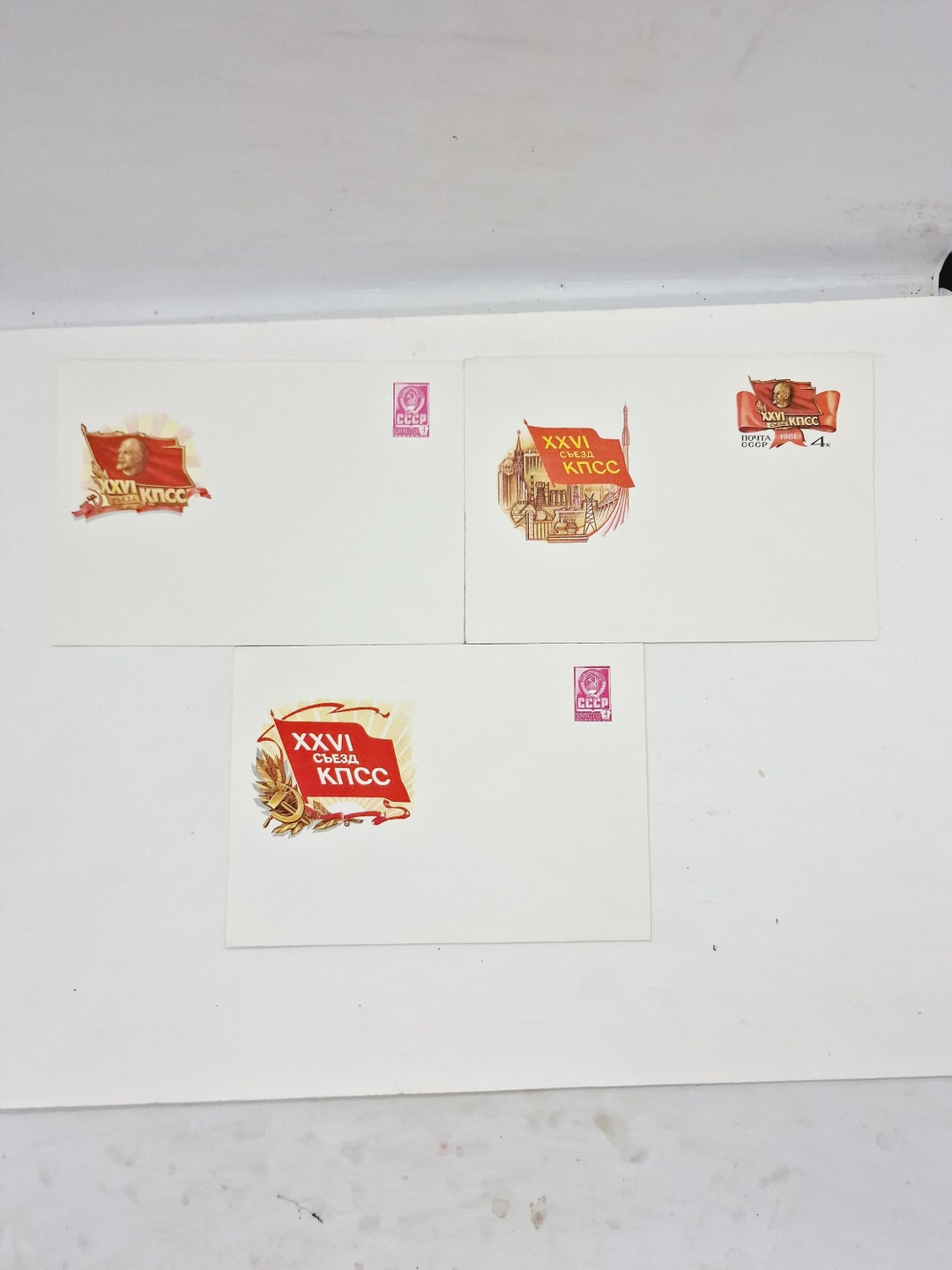 Soviet Vintage Communist Party of the Soviet Union Envelopes Made in ...