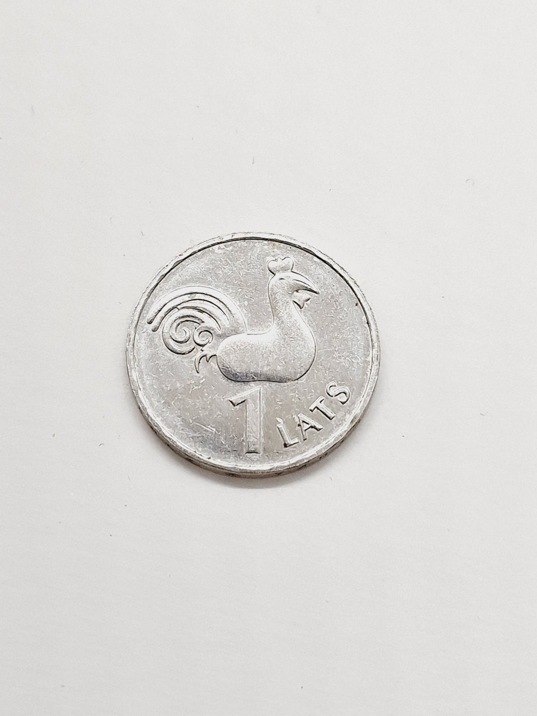 Latvian Vintage Rooster of St. Peter's Church 1 Lat Coin - Vintage ...