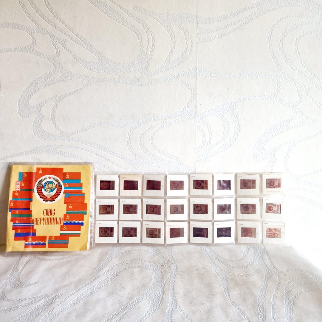 Soviet Vintage Set of 24 Slides "unbreakable Union" Made in USSR in ...