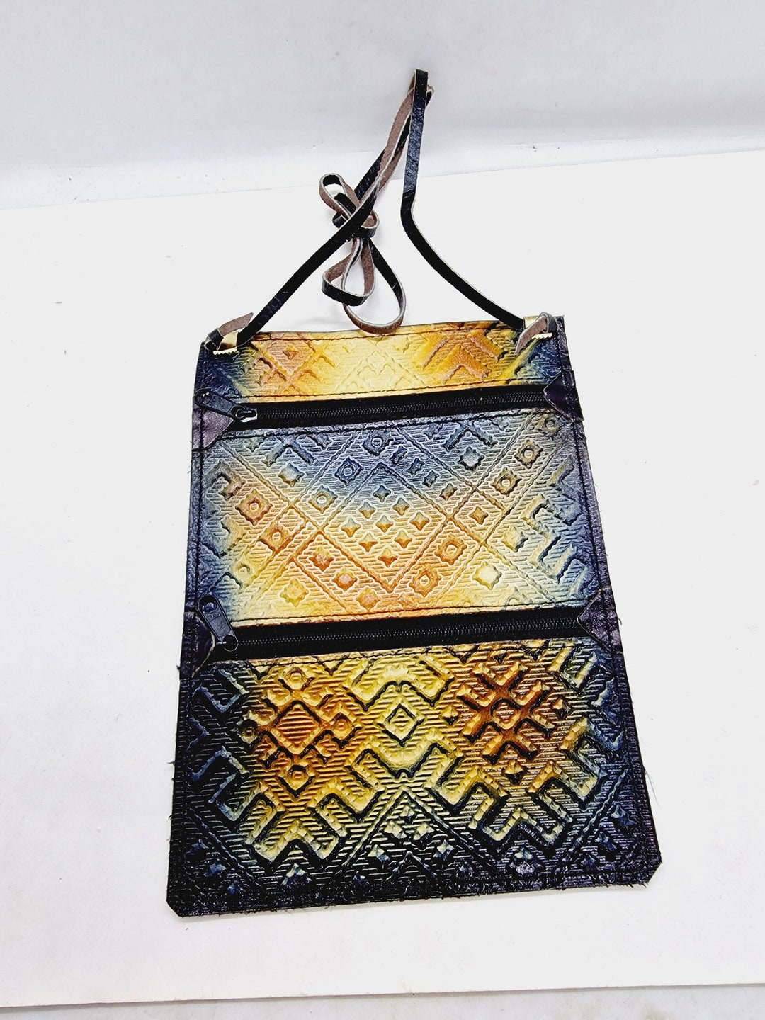 Vintage Latvian Leather Neck Wallet Made of Tooled Leather in 1980s - Etsy