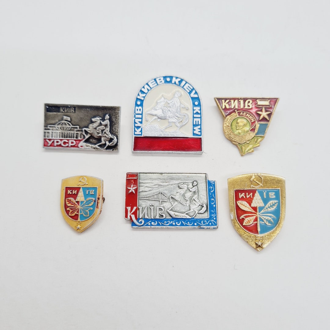 Kiev Pins Soviet Ukrainian Pins Set of 6 Kiev Pins Made in USSR in ...