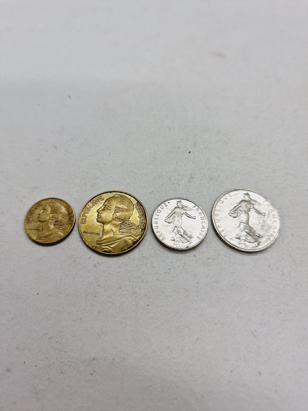 Set of French Coins - Set of 4 Vintage Coins Issued in France in 1960s ...