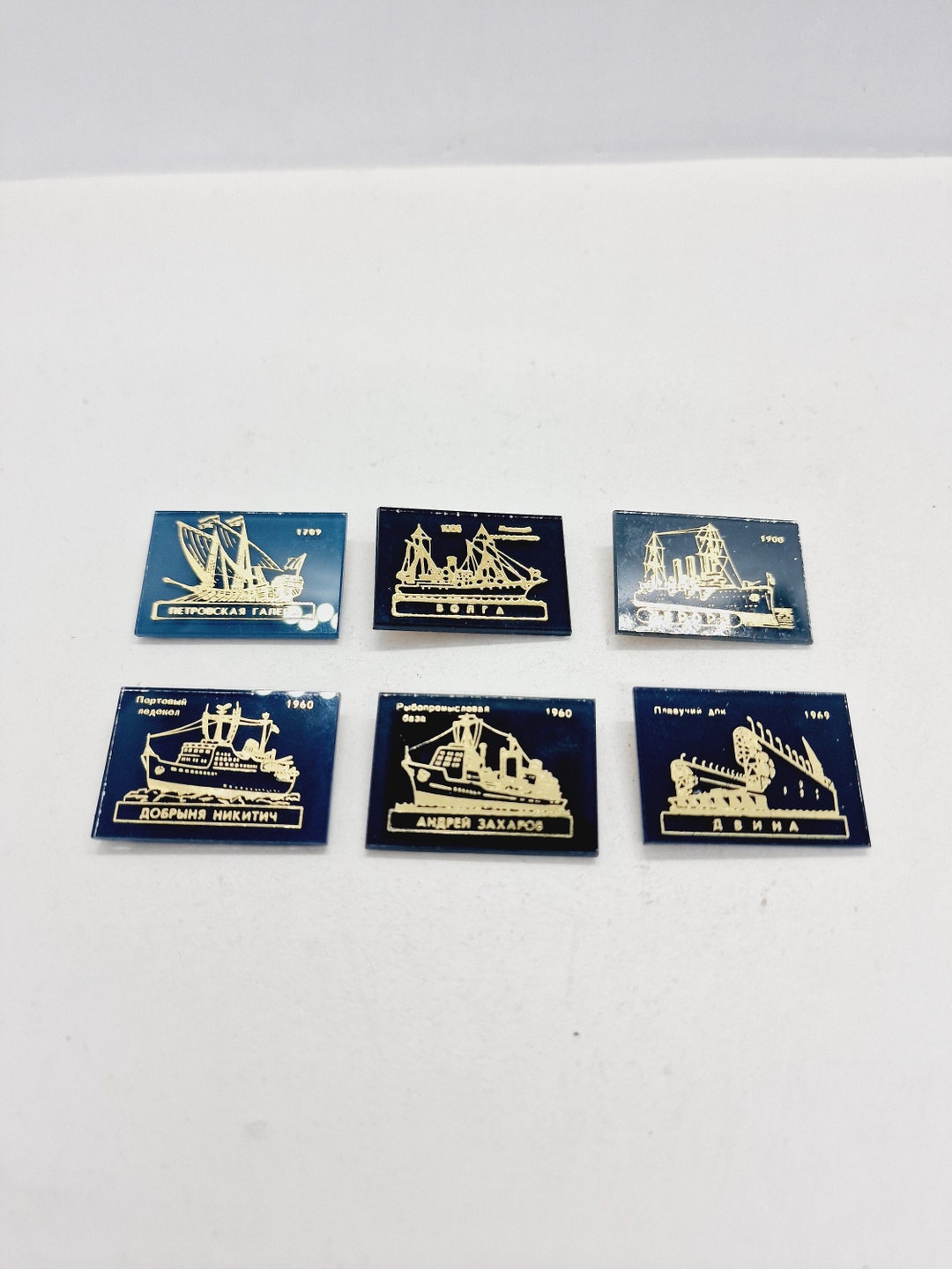 Soviet Vintage Boat Pins Set of 6 Ship Pins Made in USSR in 1980s - Etsy