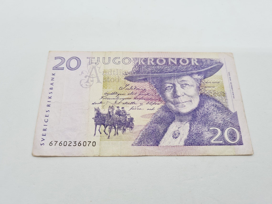 20 Swedish Krona Vintage money the banknote issued in | Etsy