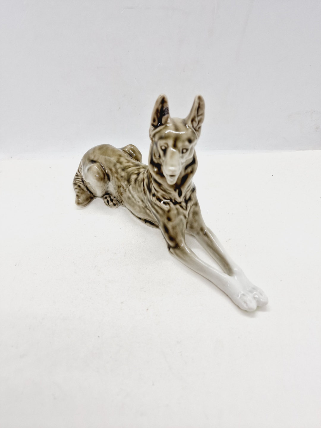 Soviet Vintage Dog Figurine - Vintage Porcelain Dog Figurine Made by ...