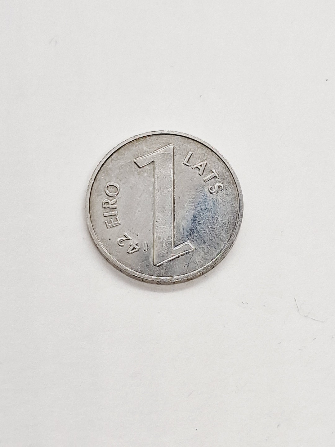 Latvian Vintage Parity 1 Lat Coin - Vintage Latvian 1 Lat Issued in ...