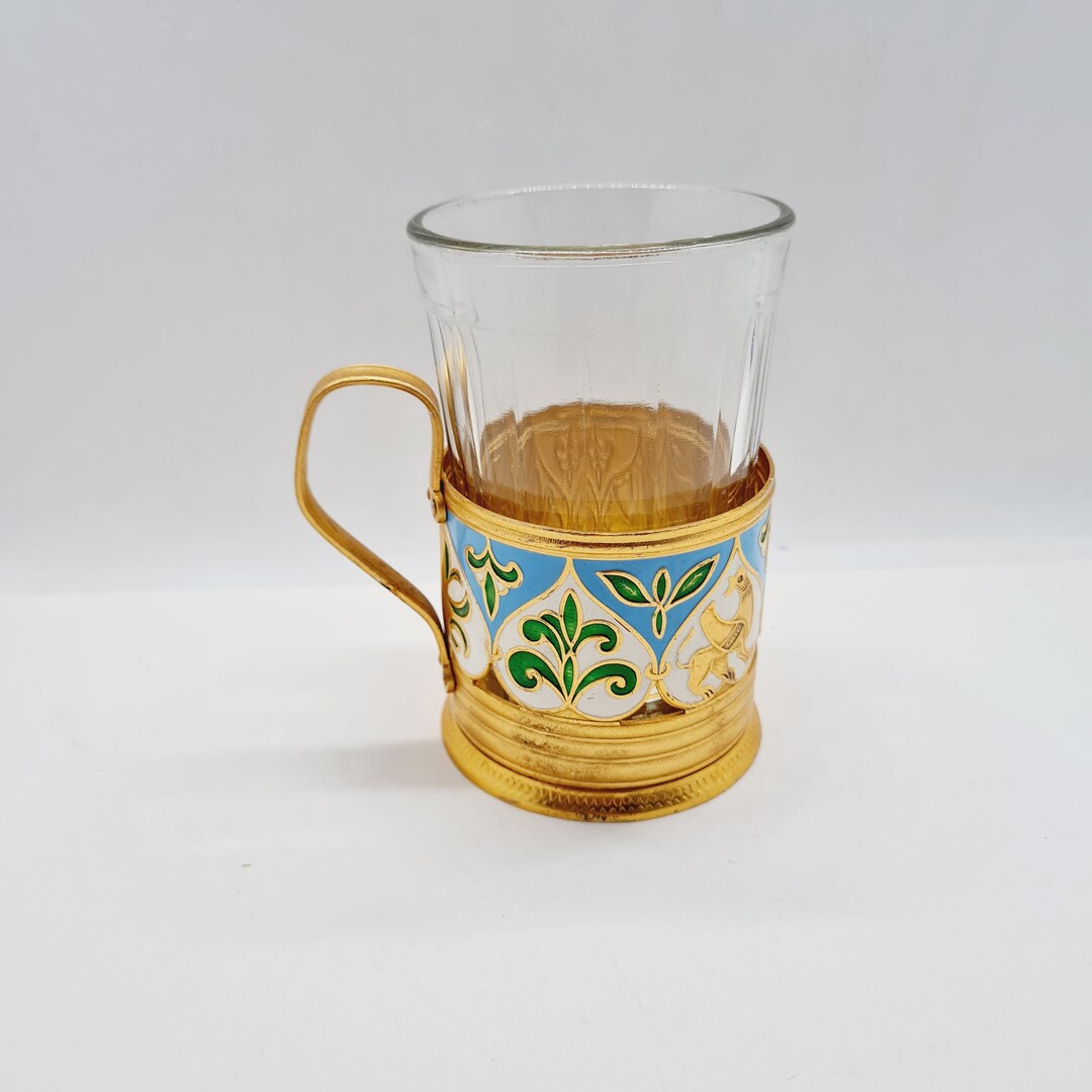 Soviet Vintage Tea Glass in a Glass Holder Made in USSR in 1980s - Etsy