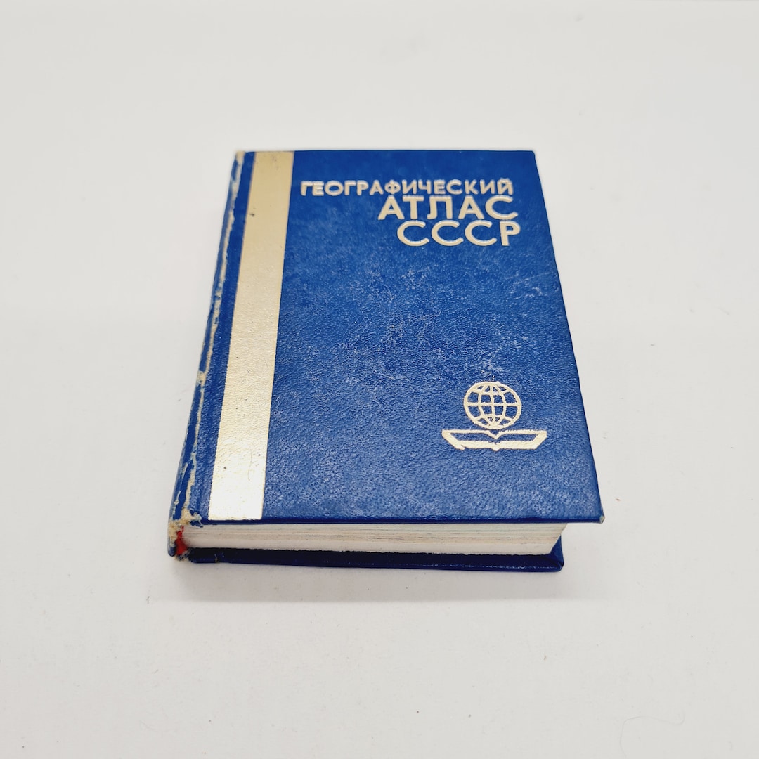 Soviet Geographic Mini Atlas of USSR - Soviet Vintage Miniature Book ...