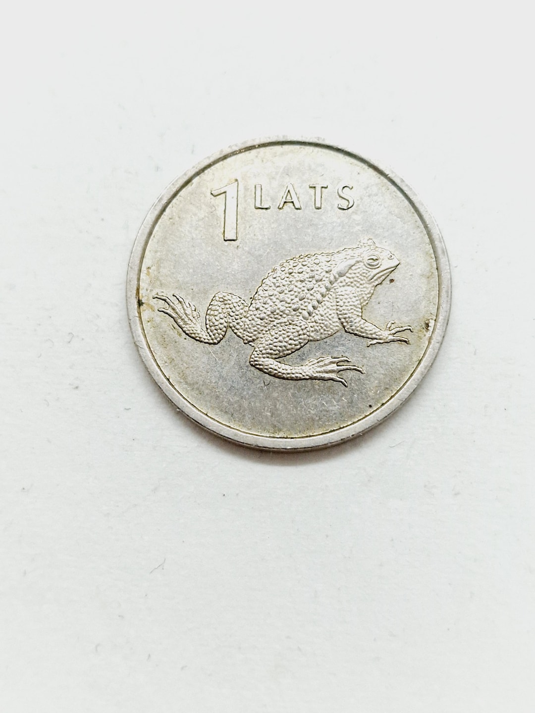 Latvian Vintage Frog 1 Lat Coin - Vintage Latvian 1 Lat Issued in ...