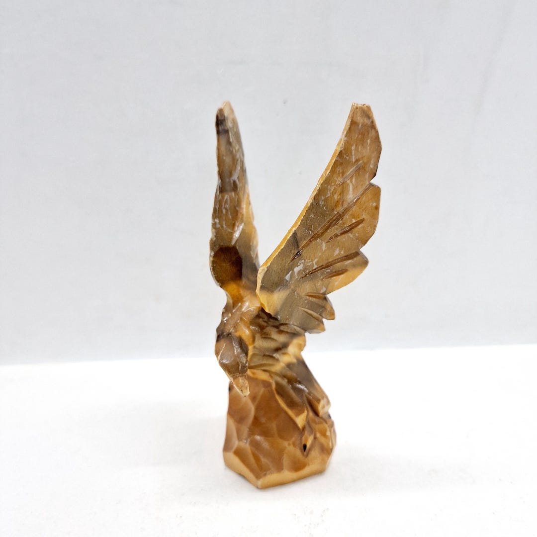 Soviet Vintage Small Eagle Figurine- Soviet Vintage Wooden Eagle Made ...