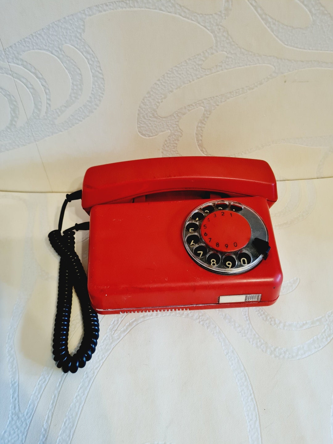Rare Vintage Polish Red Rotary Telephone Tulipan 319 Made in - Etsy