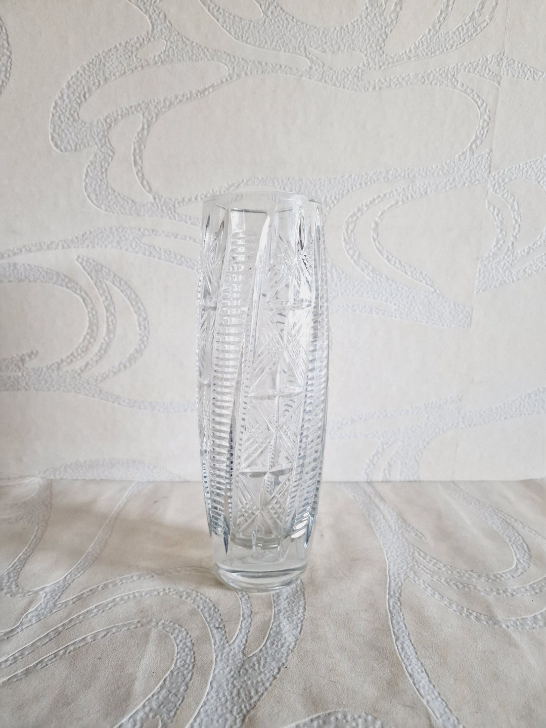 Vintage Soviet Russian Crystal Vase Made of Glass in USSR in 1980s - Etsy