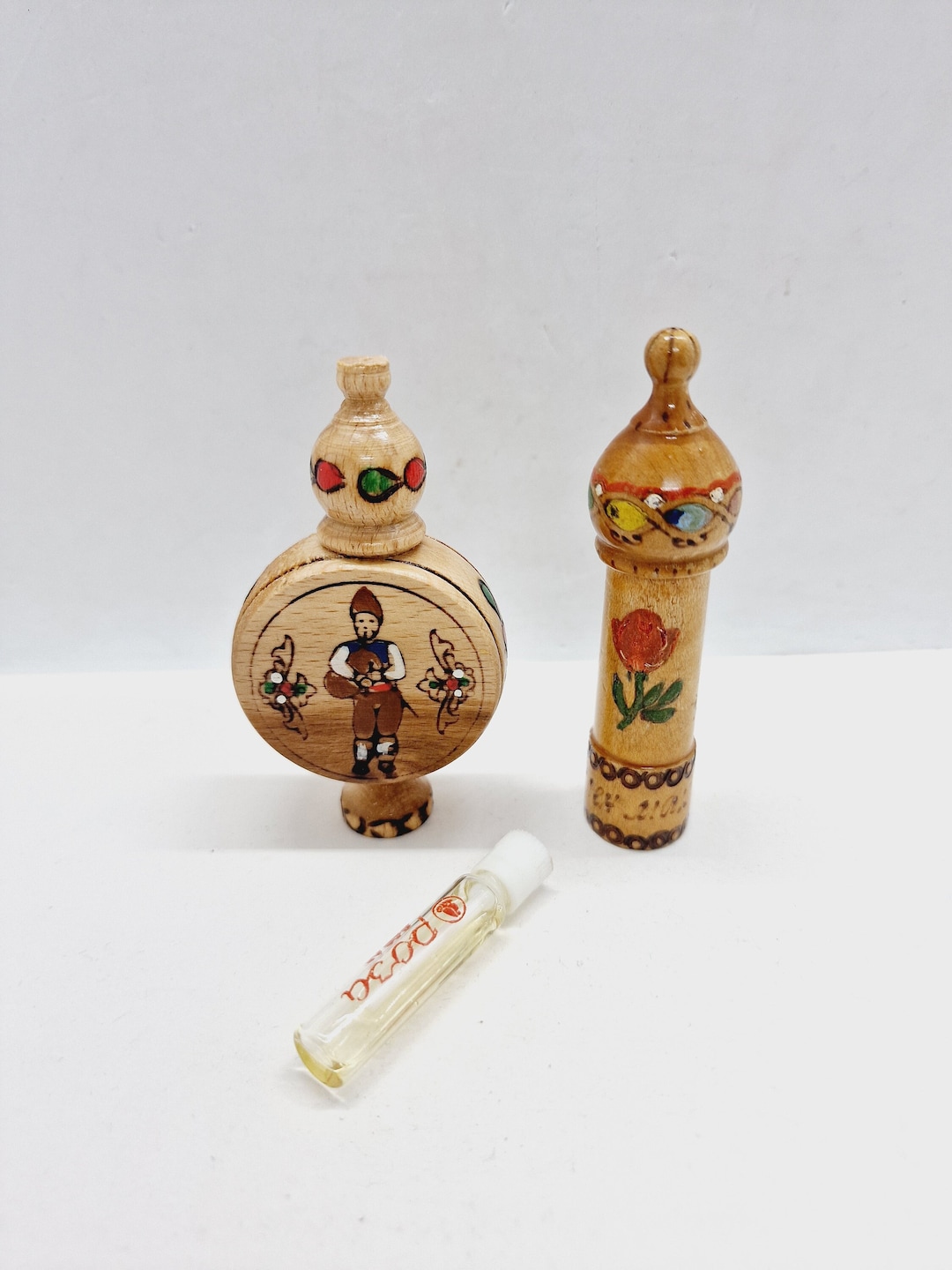 Soviet Vintage Perfume Wooden Bottles Boxes With Perfume Made in ...
