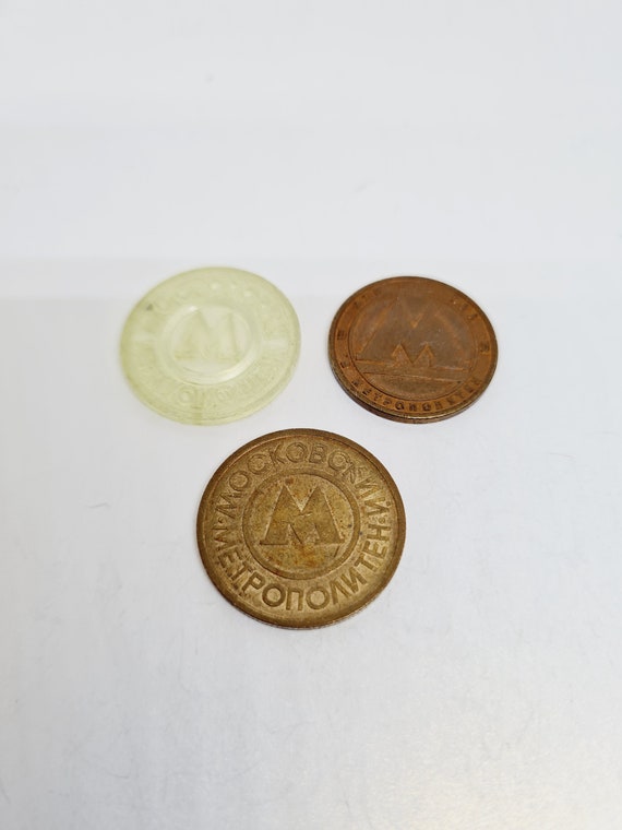 Metro tokens Moscow and Saint-Petersburg Metropolitan | Etsy