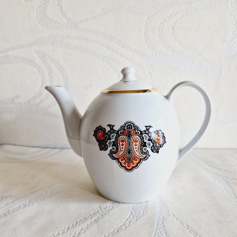 Porcelain Tea Pot - Etsy
