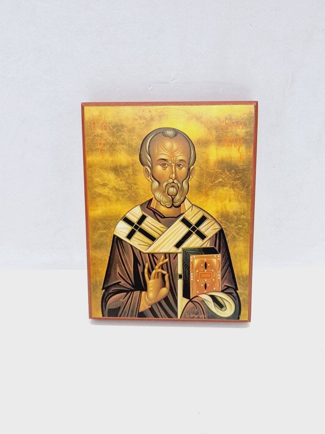 Vintage Orthodox Icon of Nicholas the Wonderworker From 1990s - Etsy