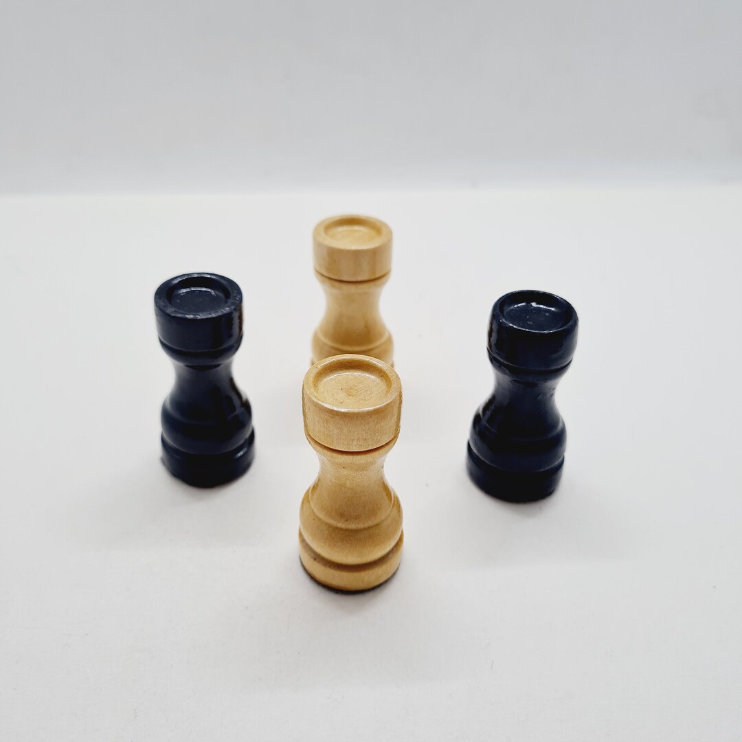 Soviet Vintage Chess Piece Rook - Set of 4 Wooden Rook Chess Pieces ...