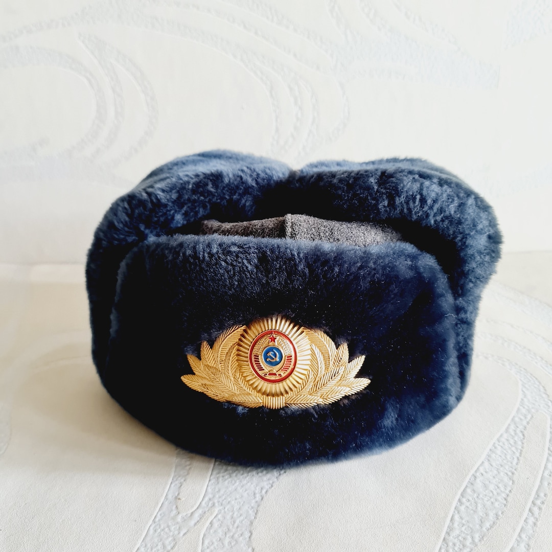Buy New Vintage Soviet Police Fur Hat Made in USSR in 1990 Online in ...