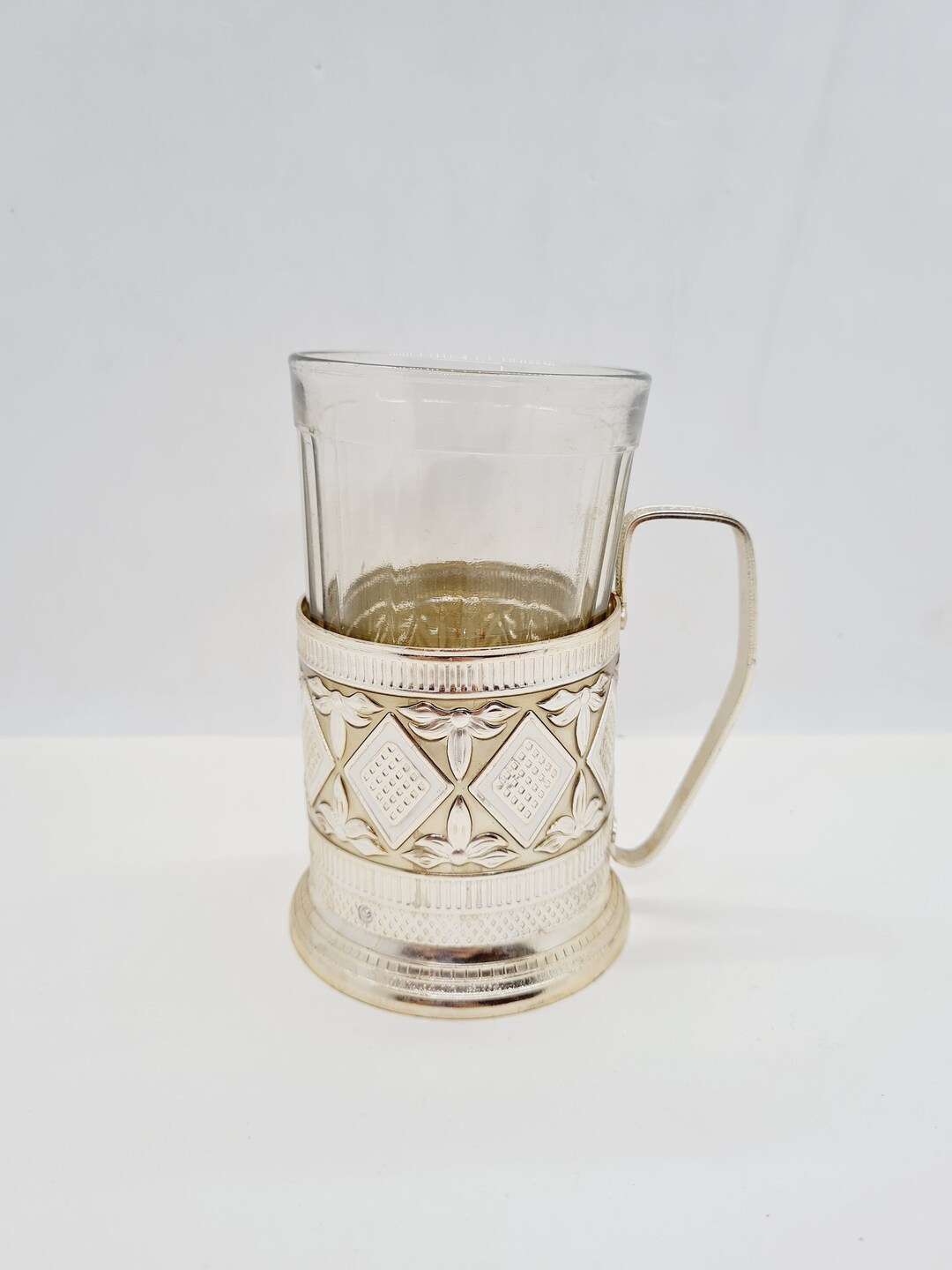 Soviet Vintage Tea Glass in a Glass Holder Made in USSR in 1980s - Etsy