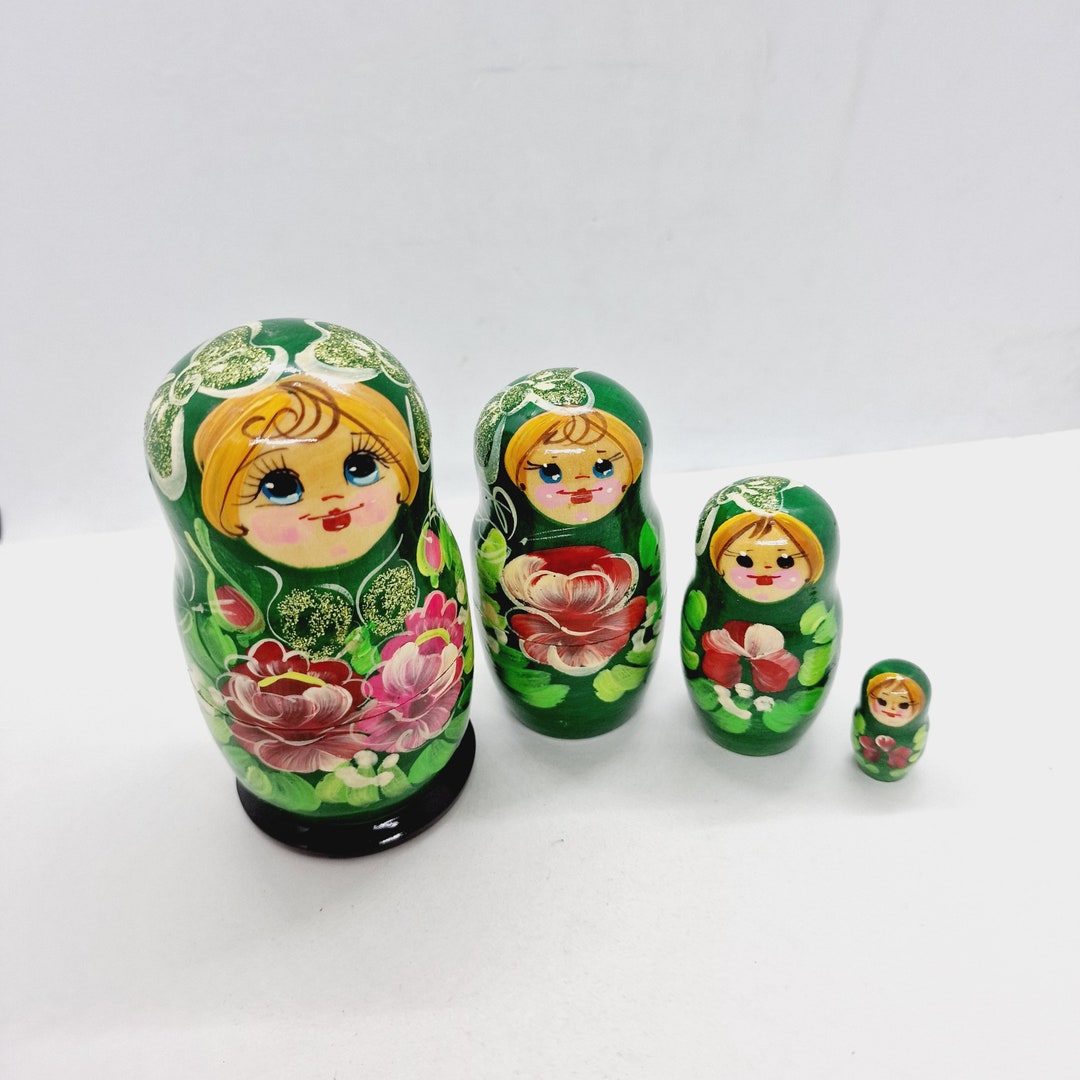Soviet Vintage Matryoshka - Russian Wooden Hand Painted Doll Matryoshka ...
