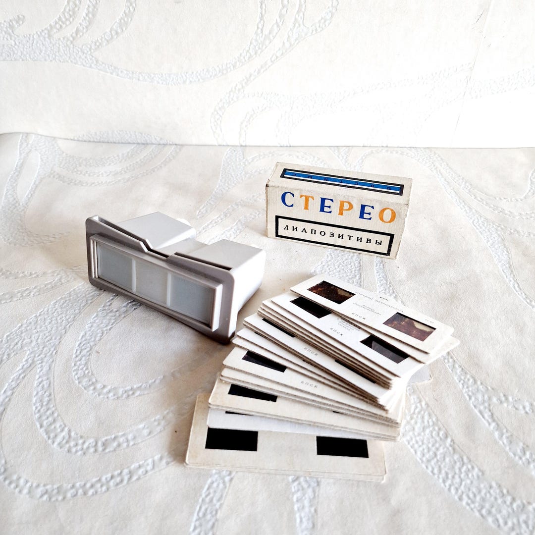 Soviet Vintage Slide Viewer "the Fountains of Peterhof", Stereoscope ...